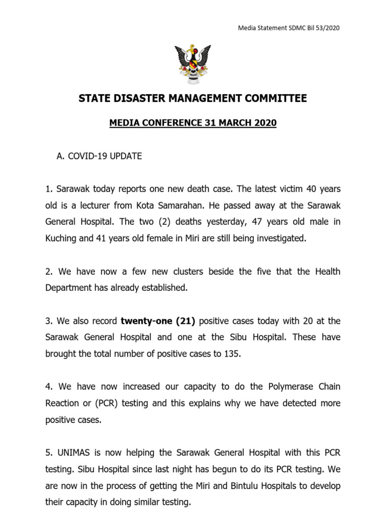 31.03.2020 - Press Statement (SDMC) PDF | PDF