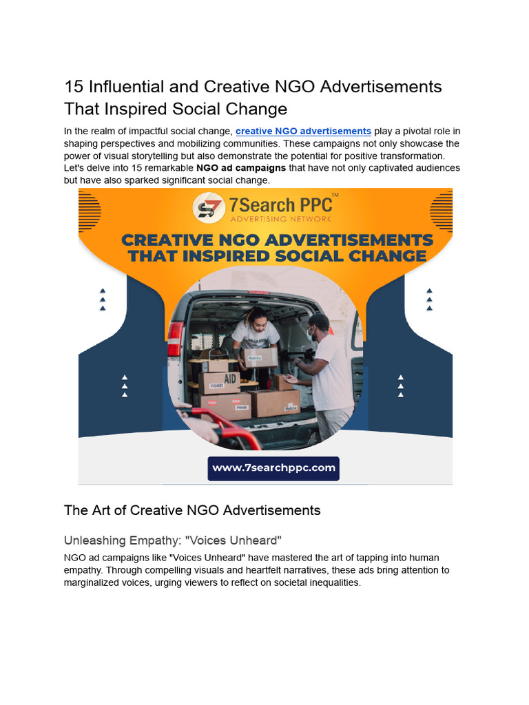 15 Influential and Creative NGO Advertisements That Inspired Social ...