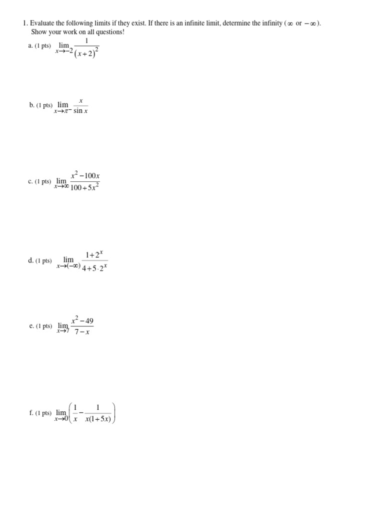 Calc Midterm Sample 2021 Pdf