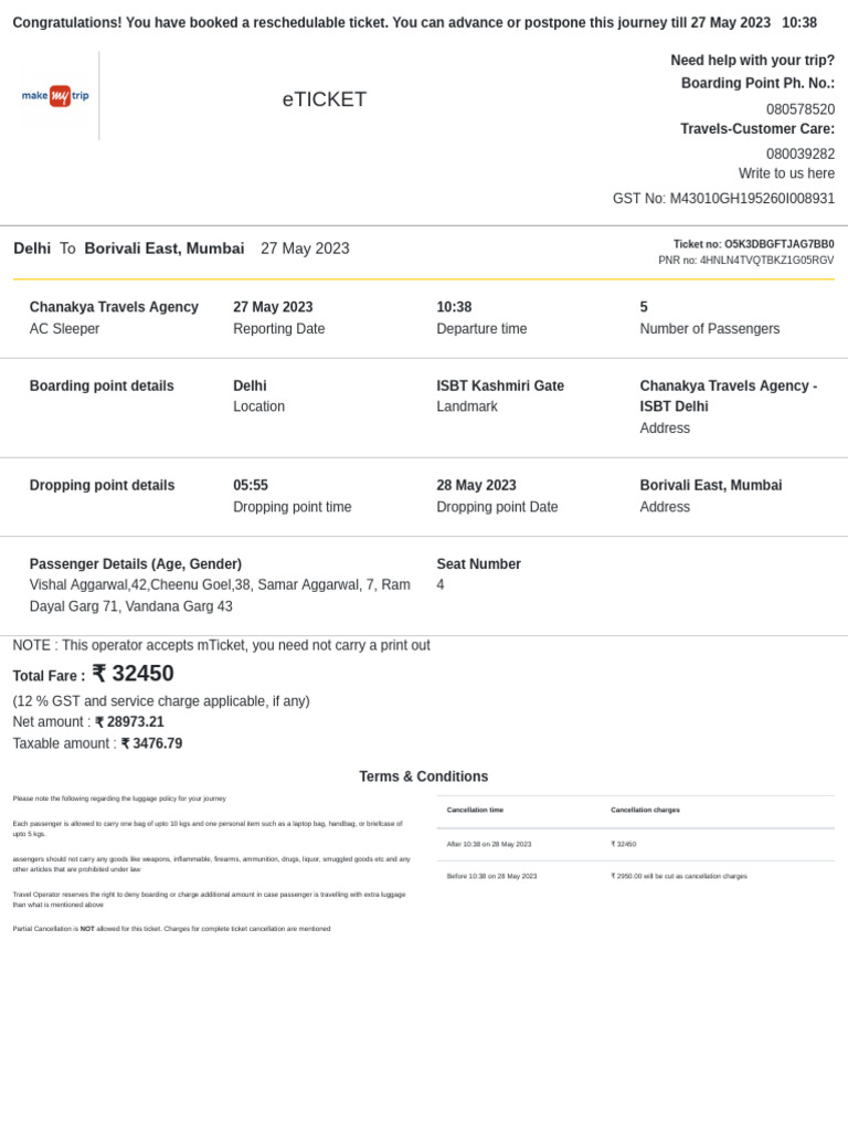 LTA Bill Template 1 | PDF
