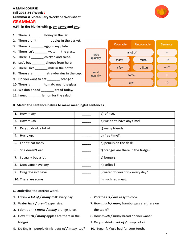 Grammar & Vocabulary Worksheet | PDF | Pancake | Food And Drink Preparation