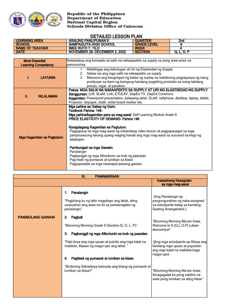 DLP Q2 Ap9 Week 4 | PDF
