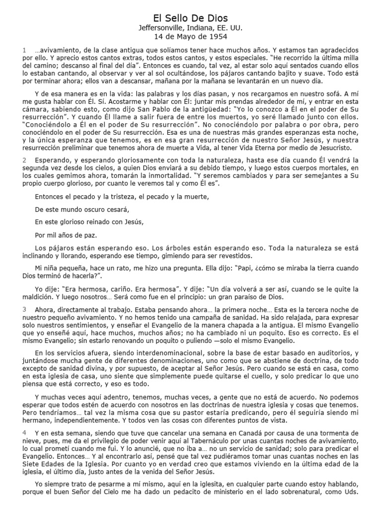 Spanish_54-0514_Letter-FullSheet | PDF | Iglesia cristiana | La ...