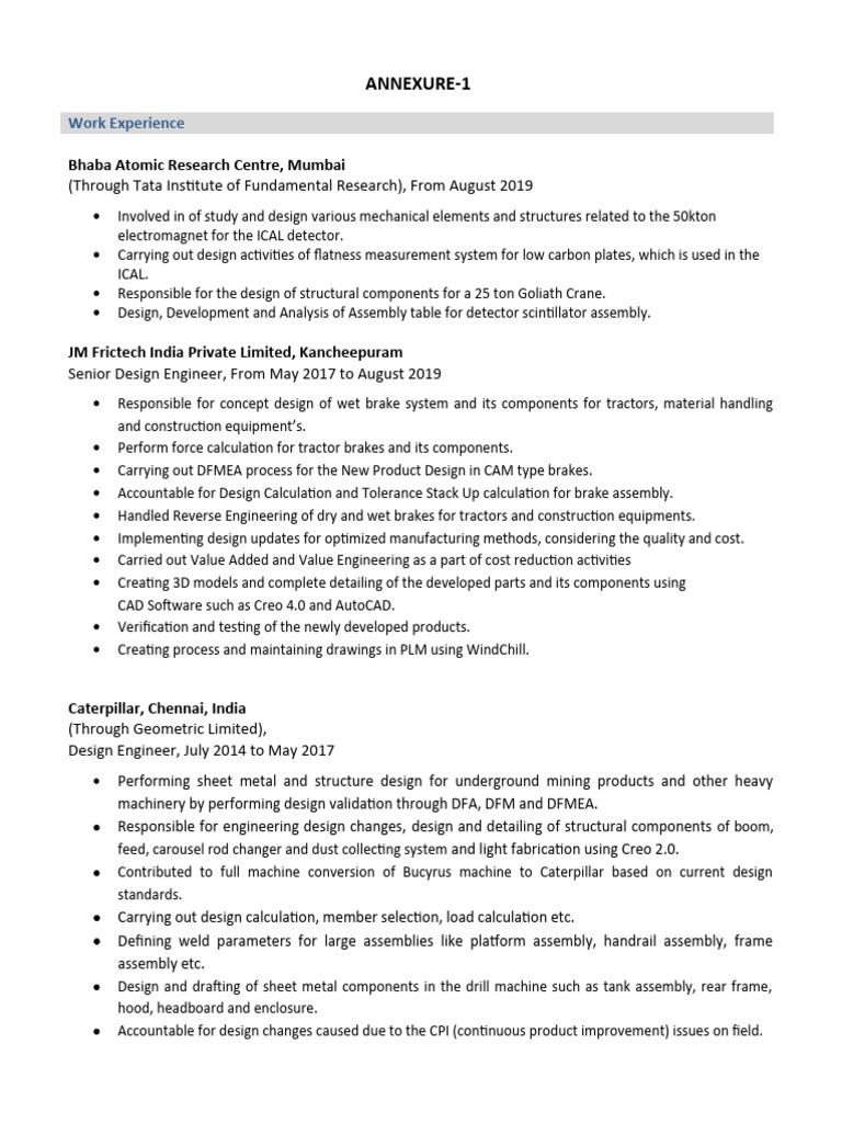 Annexure 1 | PDF | Computer Aided Design | Physical Sciences
