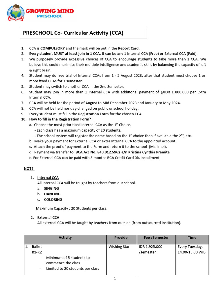 CCA Enrollment Guide for Students | PDF