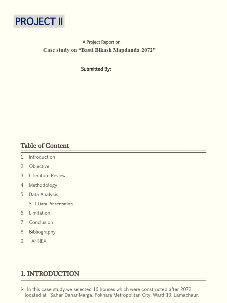 Case Study On "Basti Bikash Mapdanda-2072" | PDF