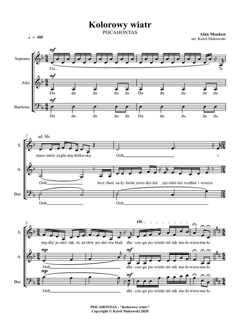 Kolorowy Wiatr - Pocahontas | PDF