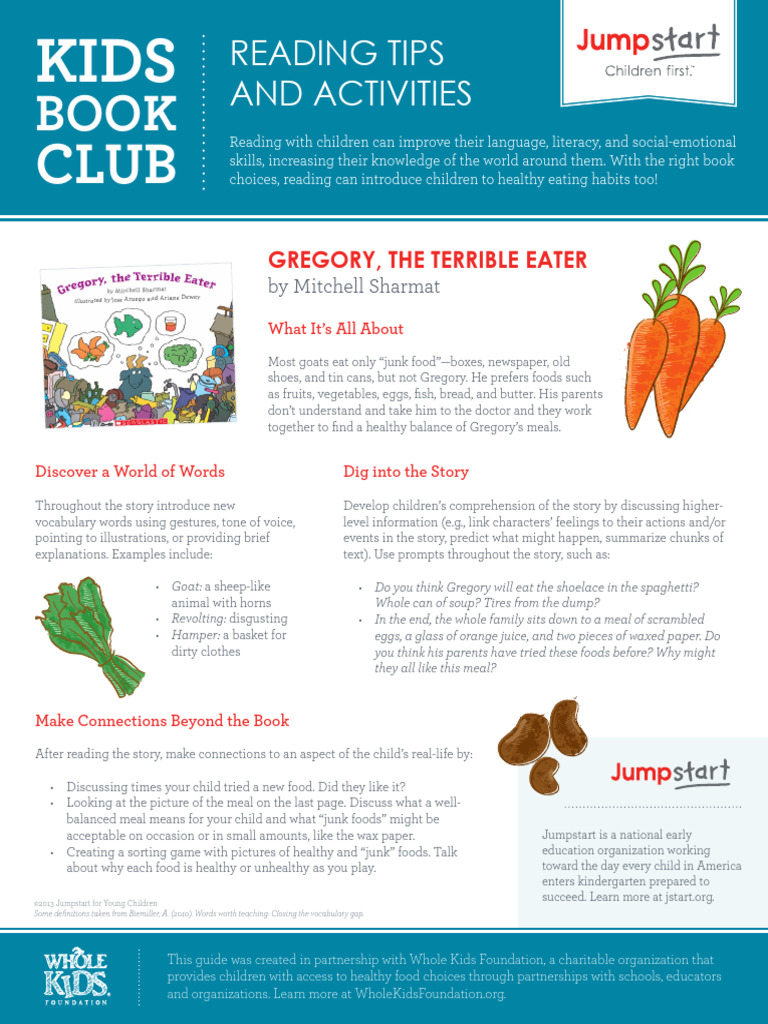 Book-Club Gregory The Terrible Eater | PDF | Candy | Desserts