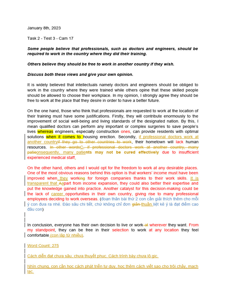 Task 2 Test 3 Cam 17 DONE | PDF | Career & Growth