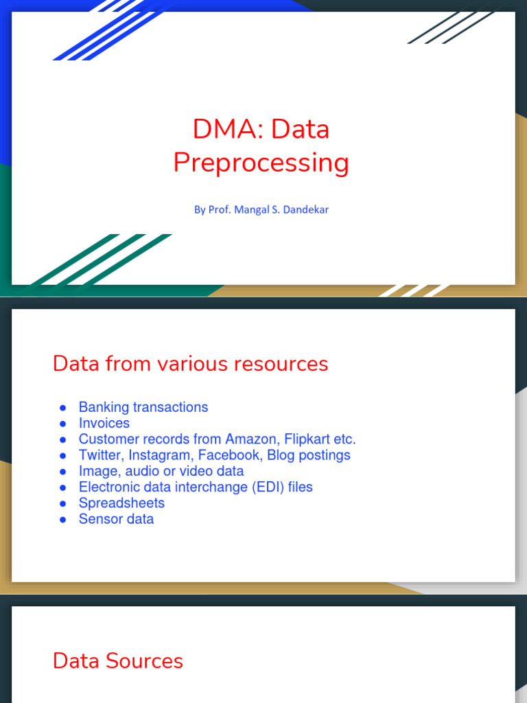 DMA 1 DataPreprocessing | PDF