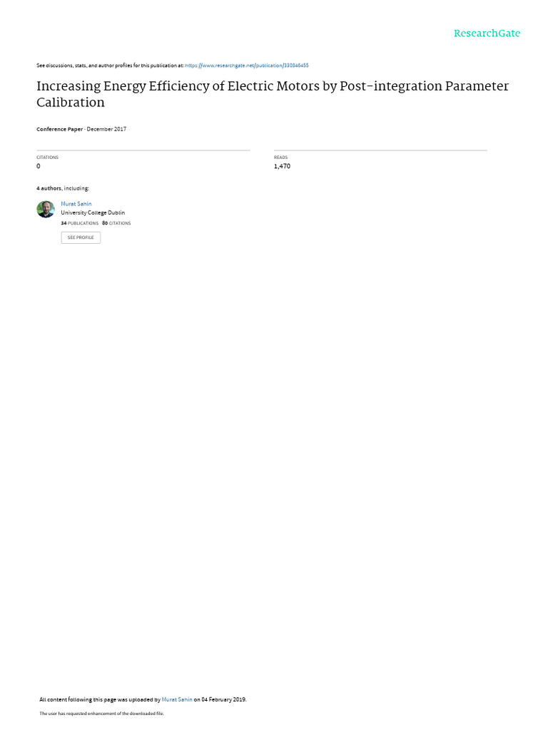 Increasing Energy Efficiencyof Electric Motorsby | PDF