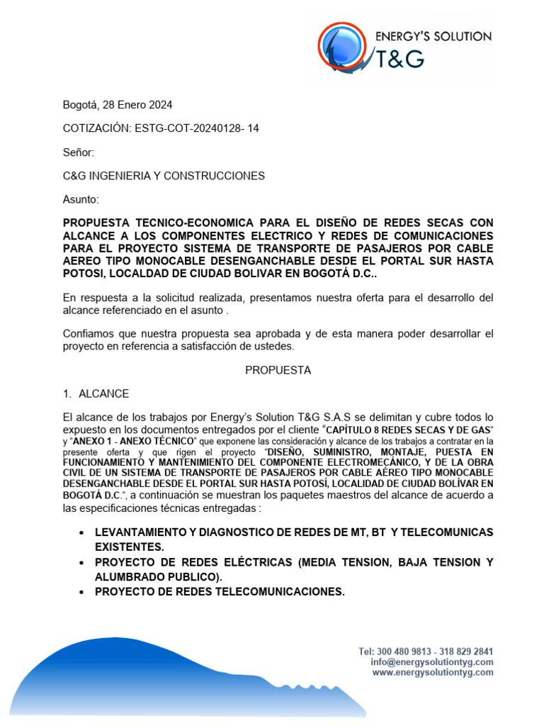 Oferta Redes Secas Cable Aereo | PDF | Oferta (economía) | Economias
