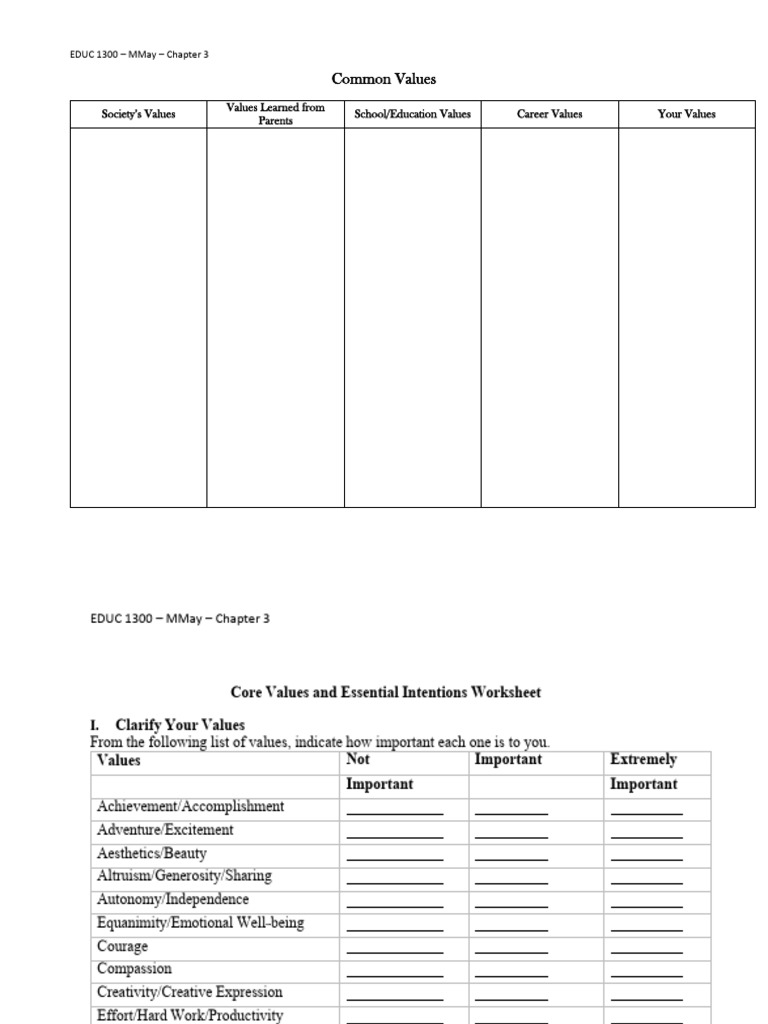 Chapter 3 Activities | Download Free PDF | Goal | Love