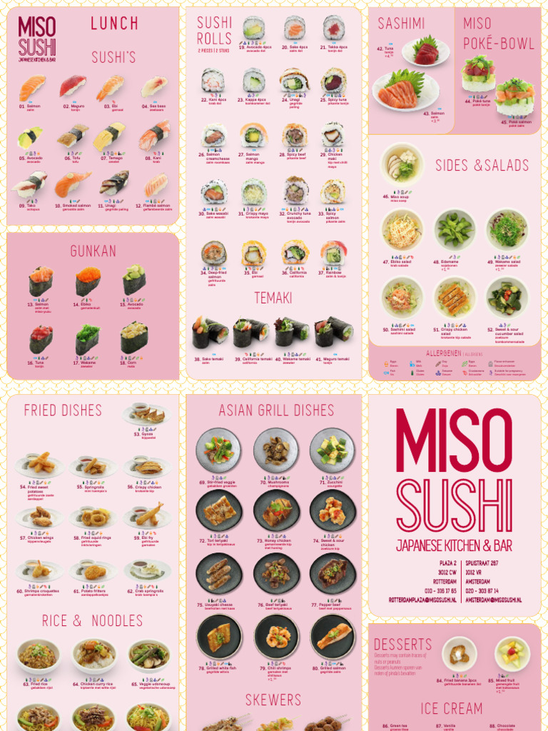 2021APR25.WEB Miso Sushi Menukaart Lunch Compressed | PDF