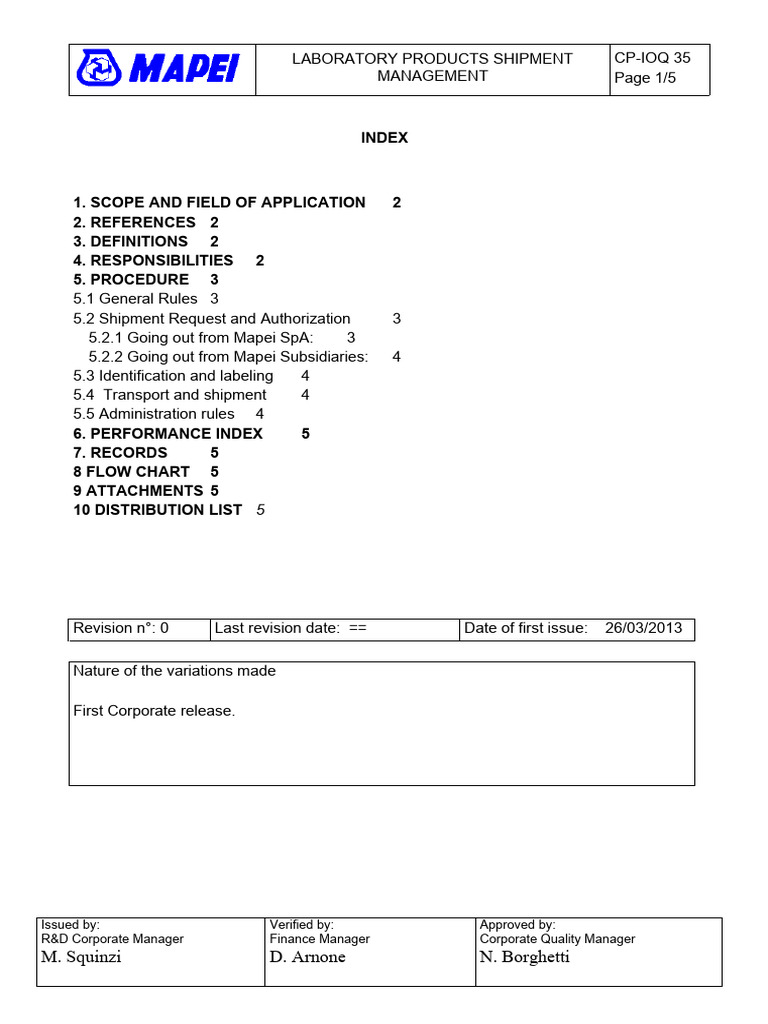 Laboratory Products Shipment Management | PDF | Business