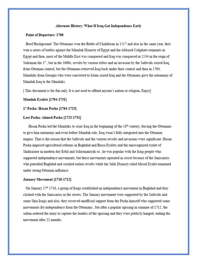 Alt History of Iraq | PDF | Iraq | Israel