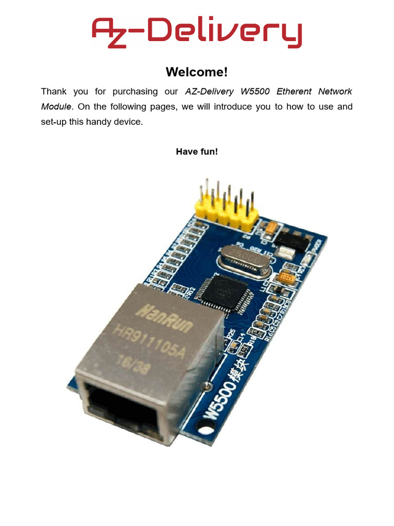 W5500 Ethernet Network Module ENG | PDF