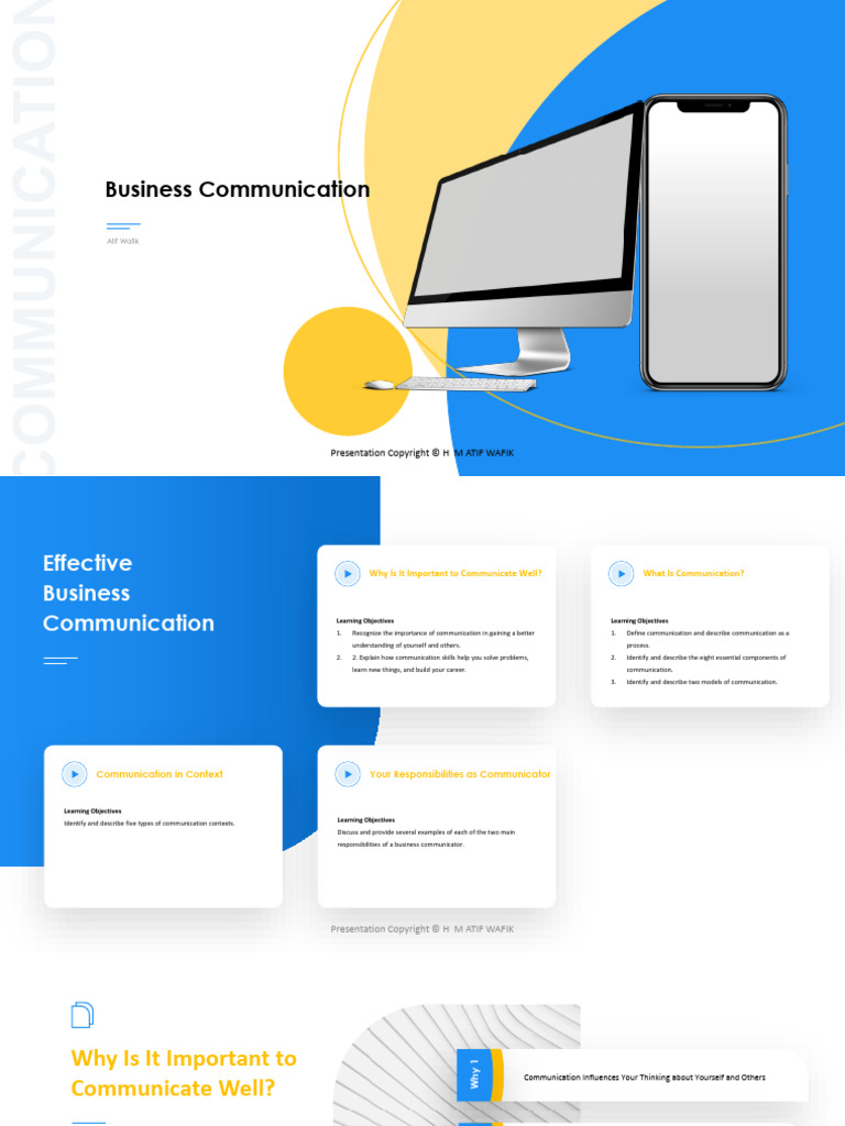 Business Communication (Ch-1) - Effective Business Communication - HMAW | PDF | Communication ...