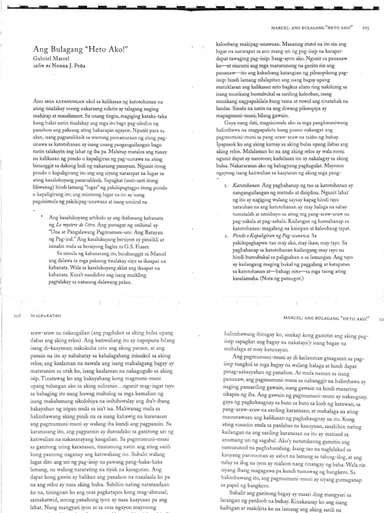 Ang Bulagang Heto Ako | PDF