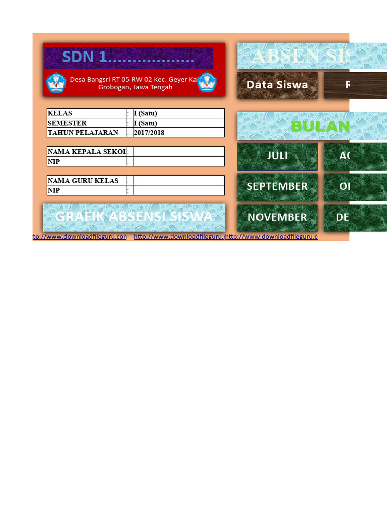 Aplikasi Absensi Siswa Plus Grafik Kelas I | PDF