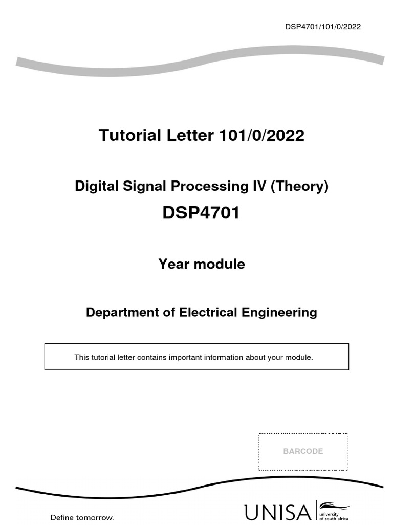 Tutorial Letter 2022 | PDF | Filter (Signal Processing) | Libraries