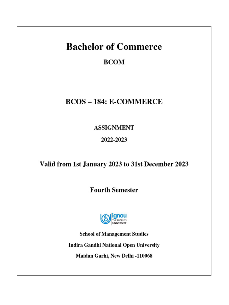 BCOS-184 Assignment 2022-2023 | PDF | Cyberwarfare | Security