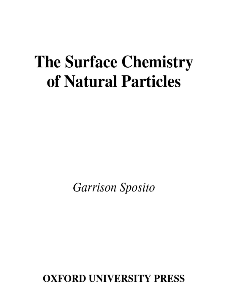 Surface chemistry Natural Particles | PDF