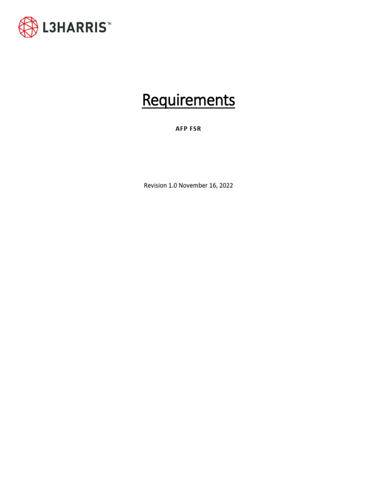 FSR requirements | PDF