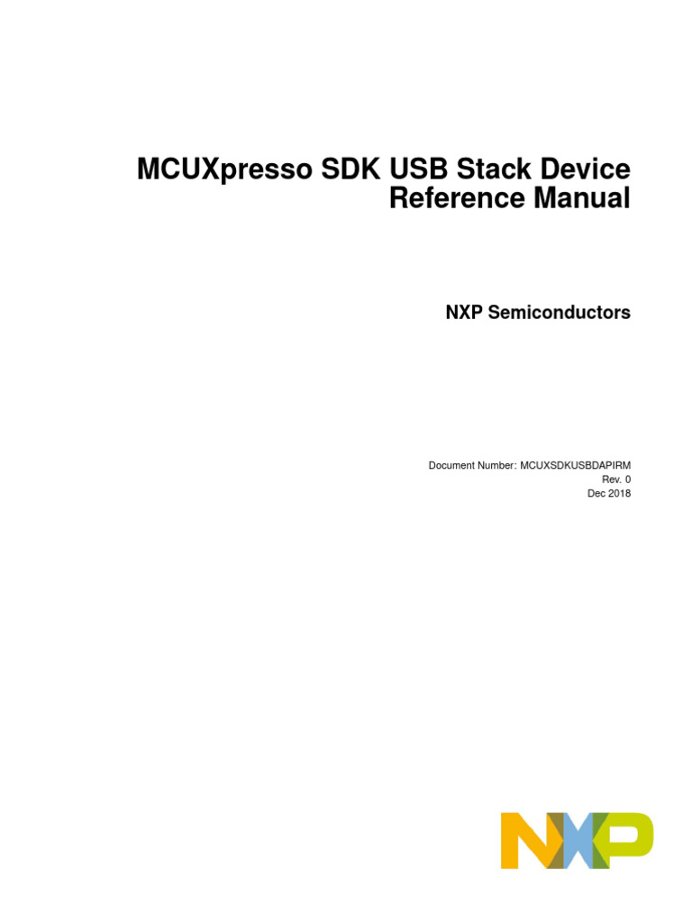 MCUXpresso SDK USB Stack Device Reference Manual | PDF | Usb | Computer Programming