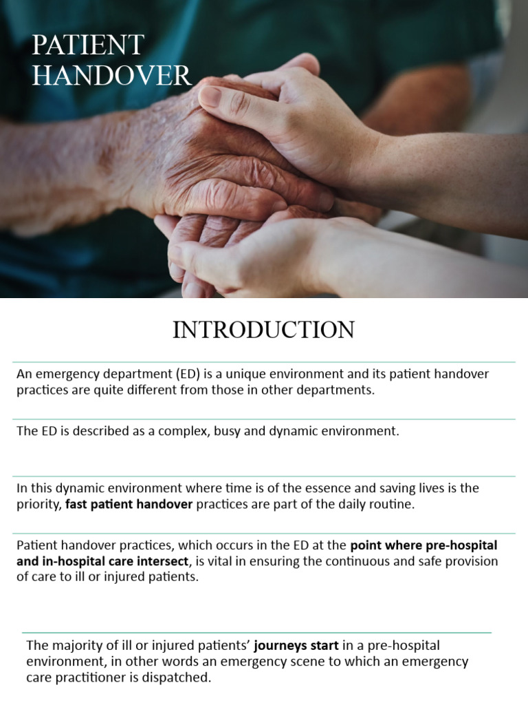 Patient Handover | PDF