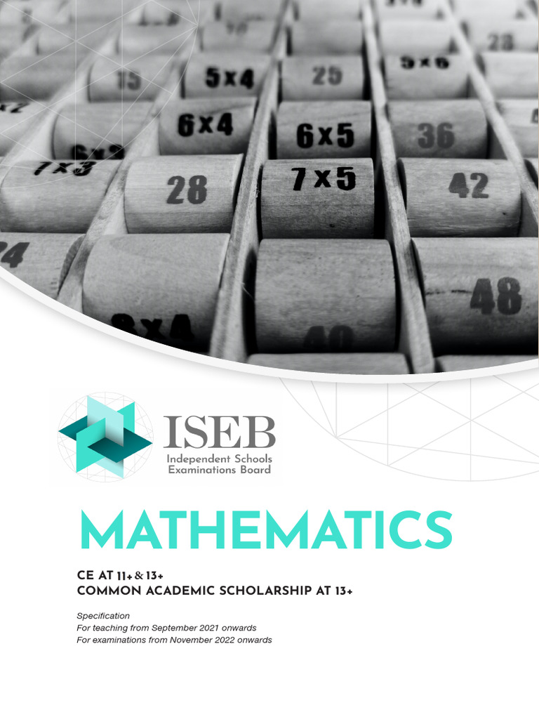 ISEB CE CASE Mathematics 13 Specification 2020 11.22 | PDF | Area | Numbers