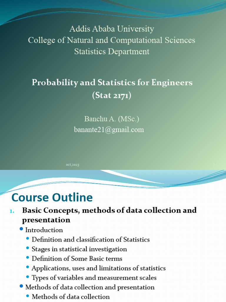 Chapter One | PDF | Statistics | Level Of Measurement
