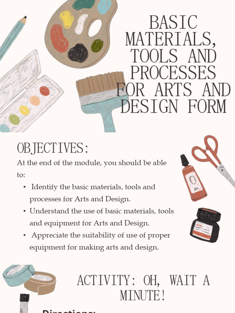 Essential Tools and Materials for Art | PDF | Paint | Paper