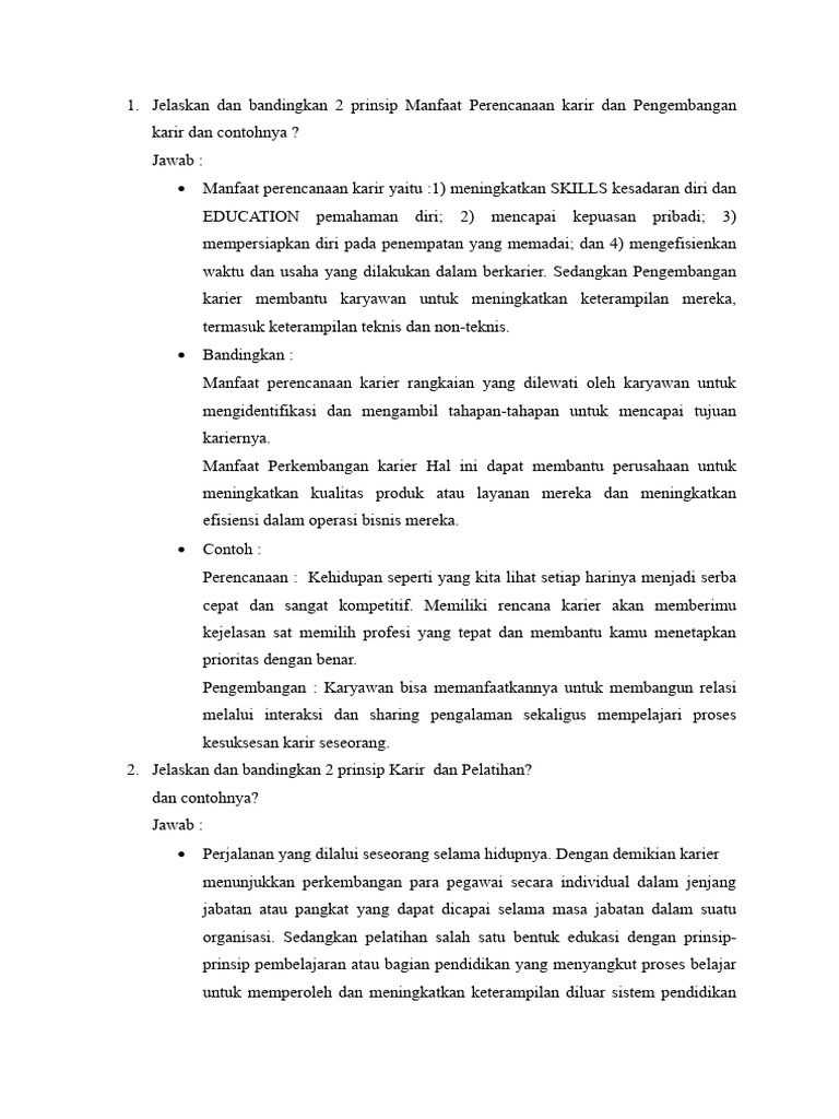 Manfaat Perencanaan Karir Dan Pengembangan Karir | PDF