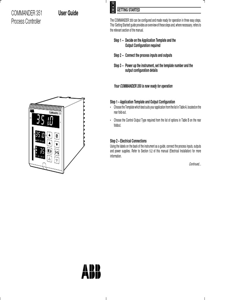 COMMANDER 350 User Guide Overview | PDF