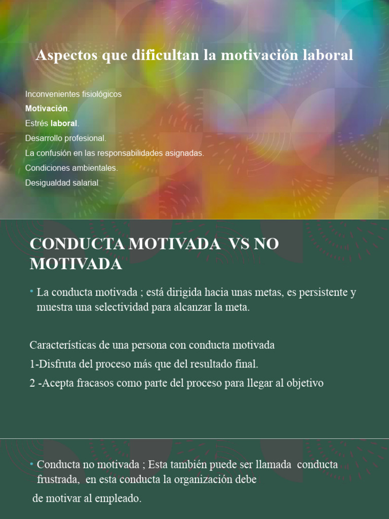 Factores que Afectan la Motivación Laboral | PDF | Negocios ...