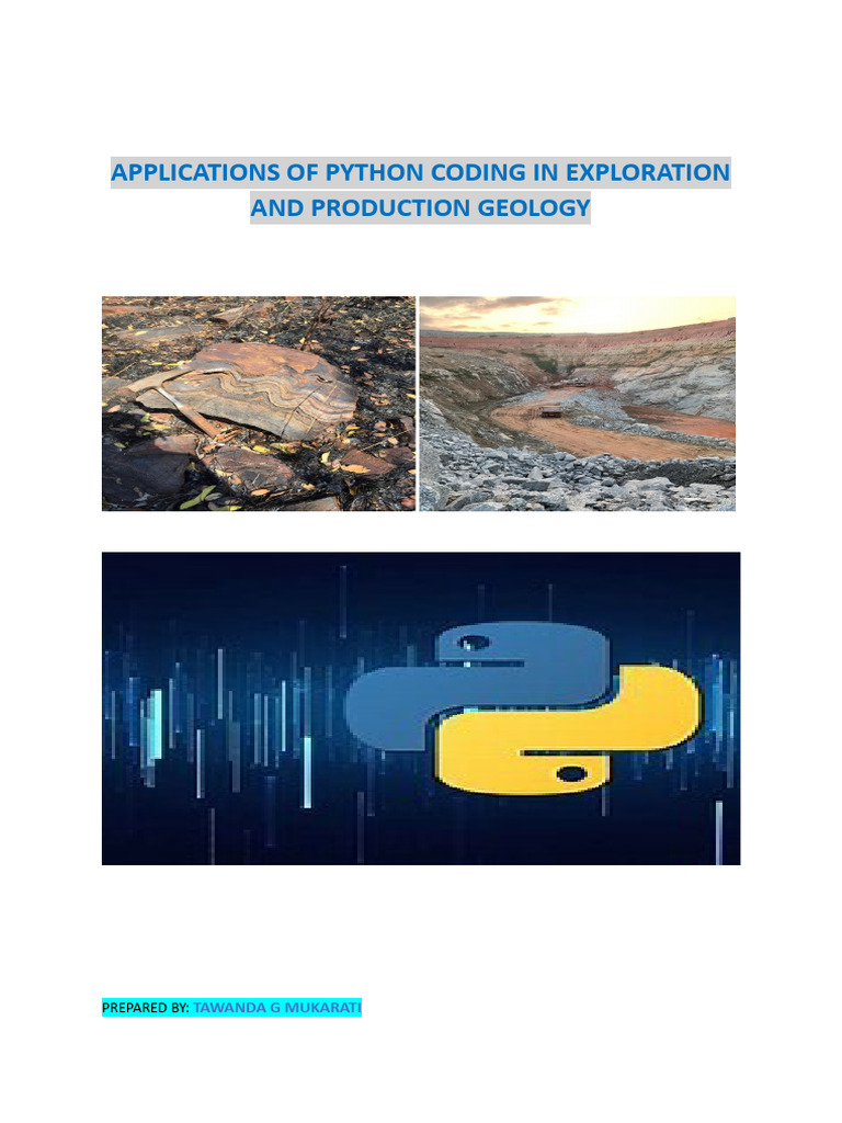 Python in Exploration Geology Applications | PDF | Computing | Statistics