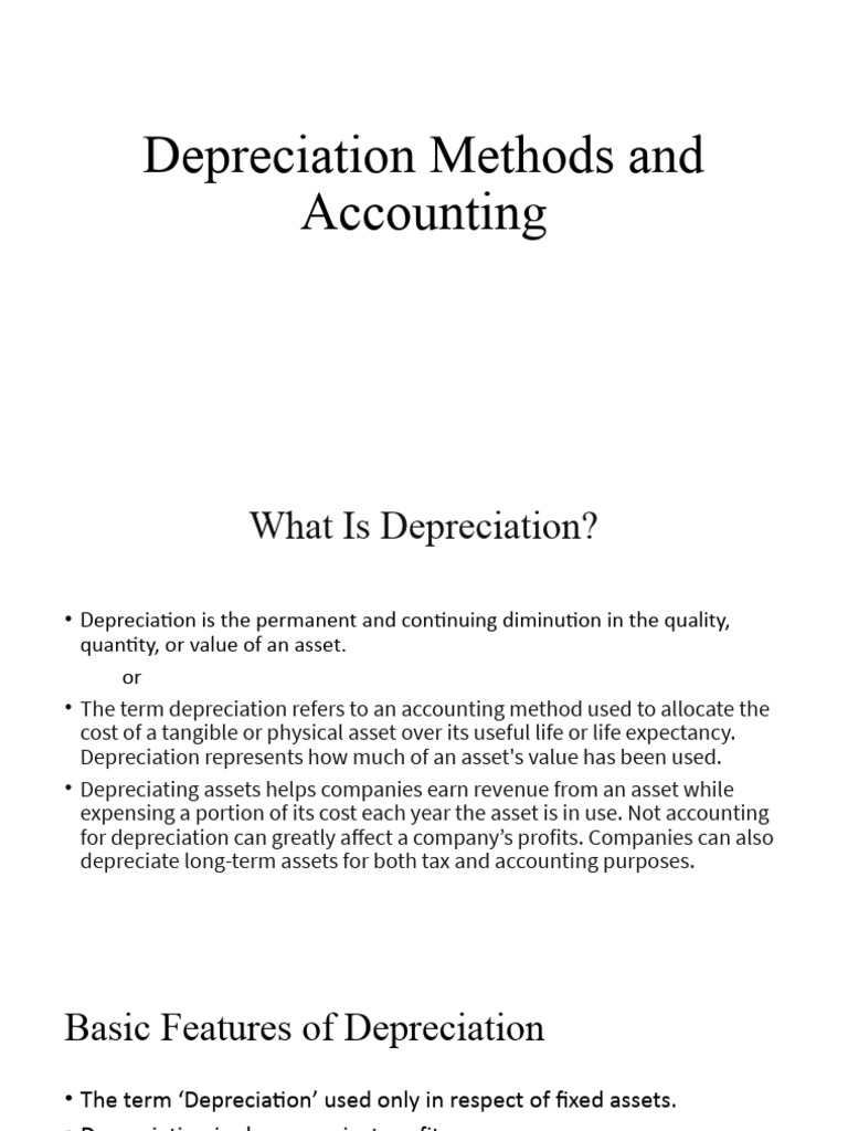 Depreciation Methods and Accounting | PDF | Depreciation | Balance Sheet
