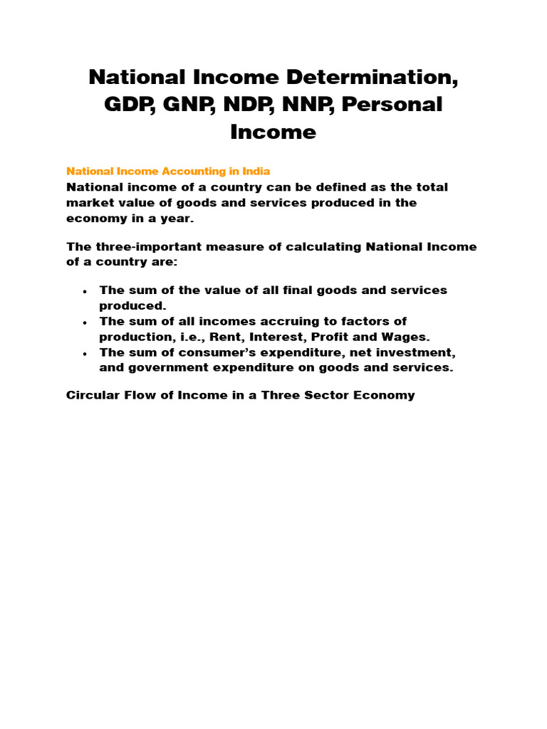 National Income Accounting | PDF | Gross Domestic Product | Measures Of ...