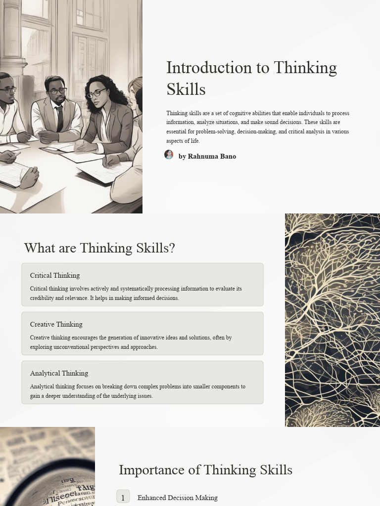 Introduction To Thinking Skills | Download Free PDF | Thought ...