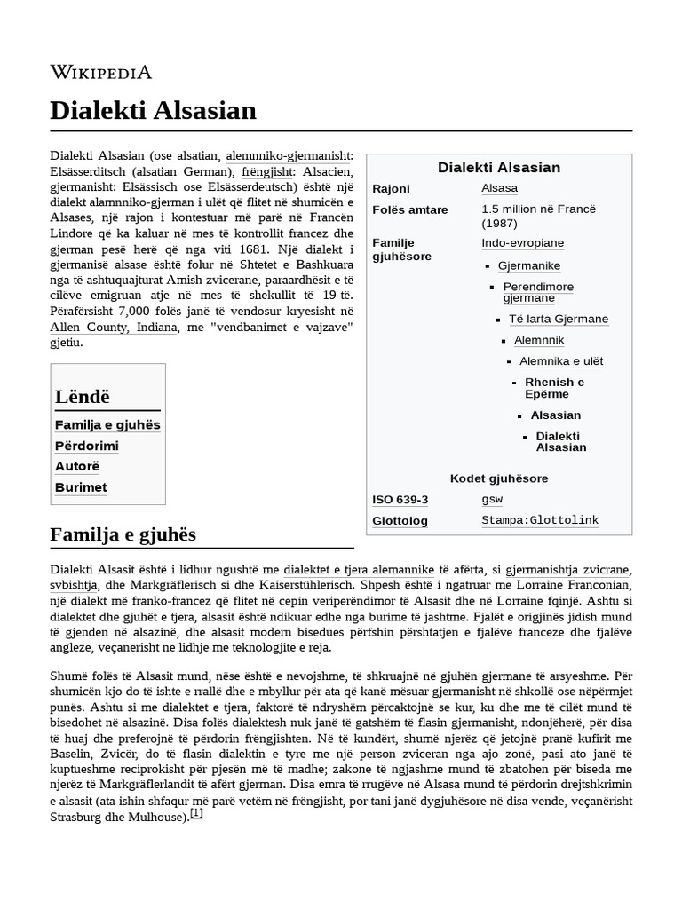 Dialekti Alsasian | PDF