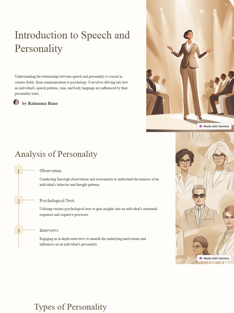 Introduction To Speech and Personality | PDF | Extraversion And Introversion | Psychology