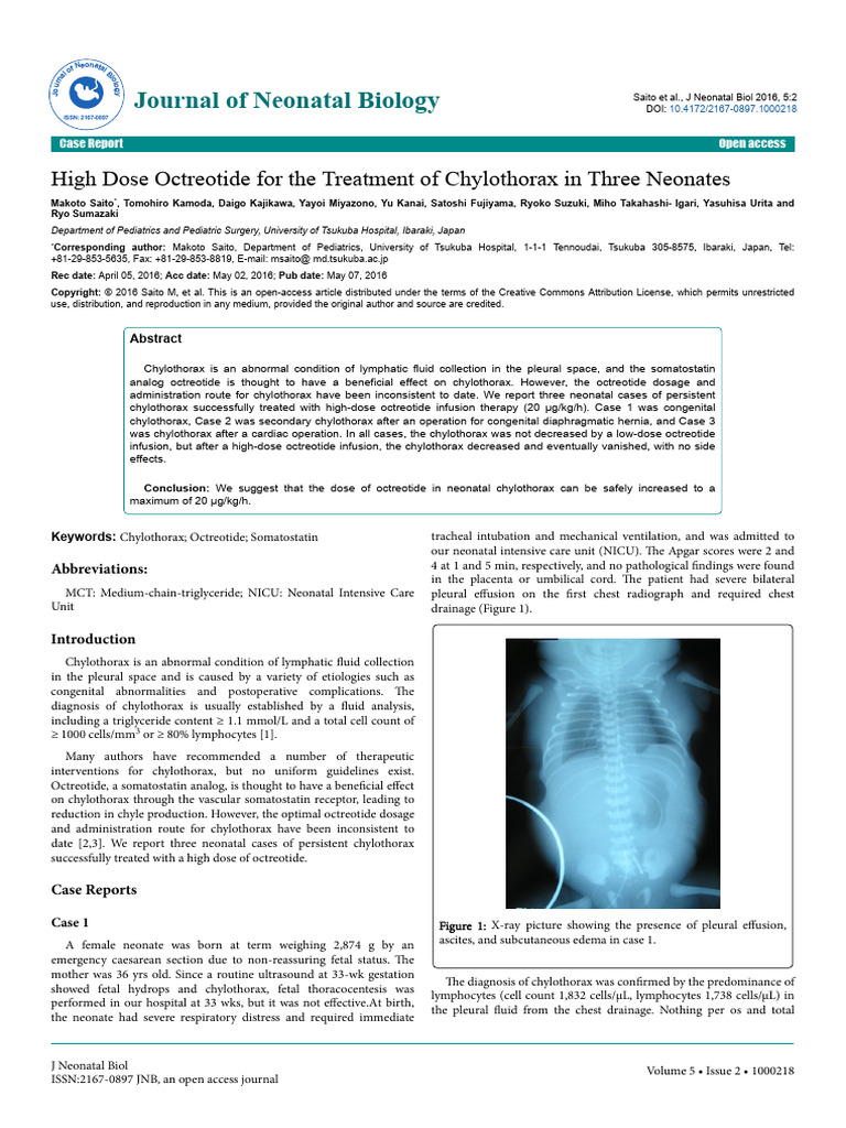 Chylothorax In Neonates _ Pneumothorax And Chylothorax Guidelines – KPPT