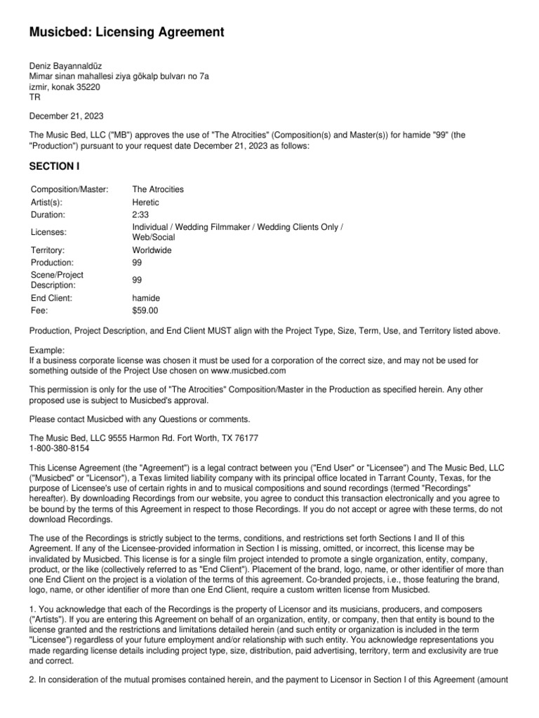 MB License The Atrocities | PDF