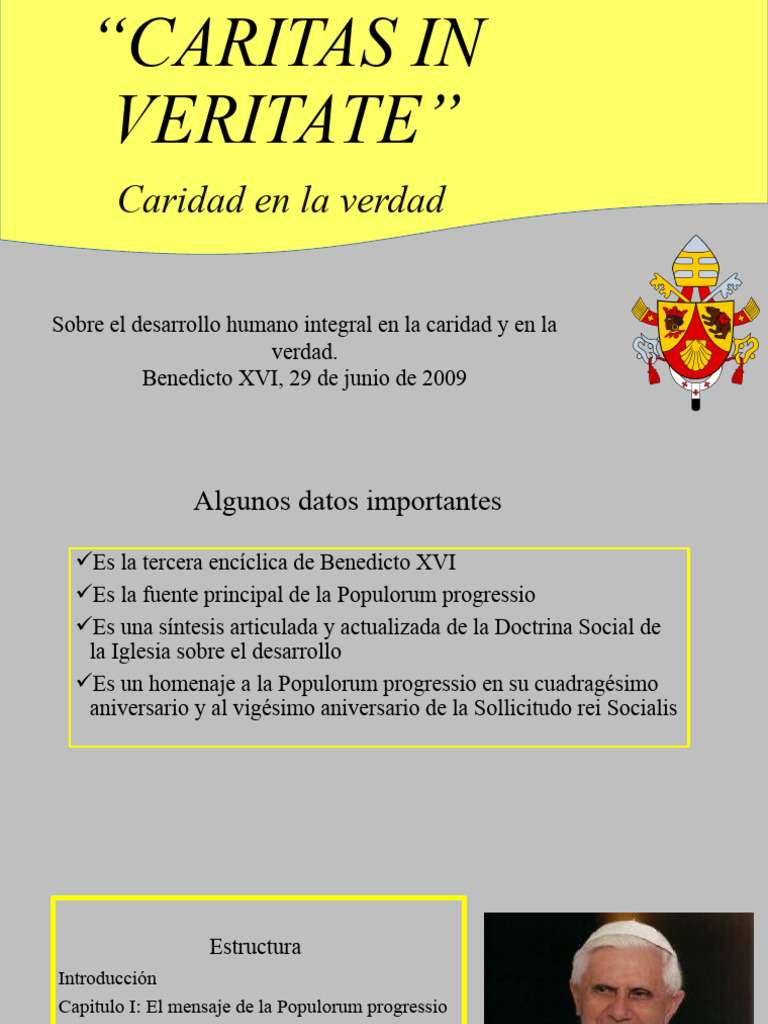 Caritas in Veritate | PDF | Doctrina social católica Caritas in Veritate | PDF | Doctrina social católica