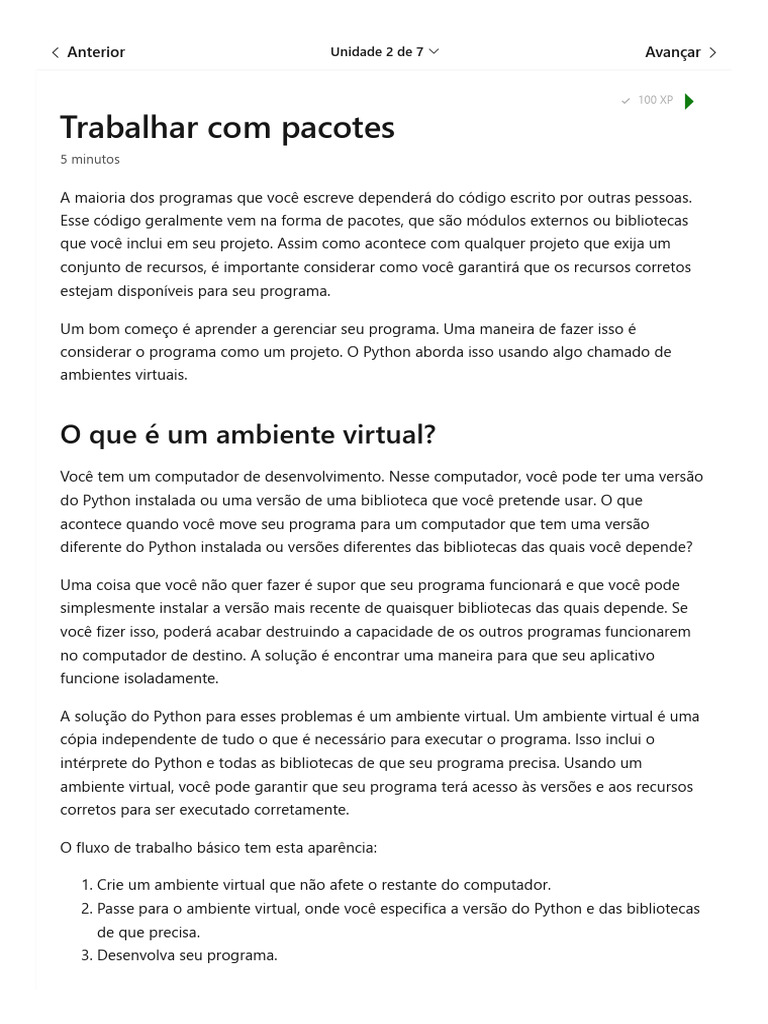 6 Trabalhar Com Pacotes - Training - Microsoft Learn | PDF 6 Trabalhar Com Pacotes - Training - Microsoft Learn | PDF