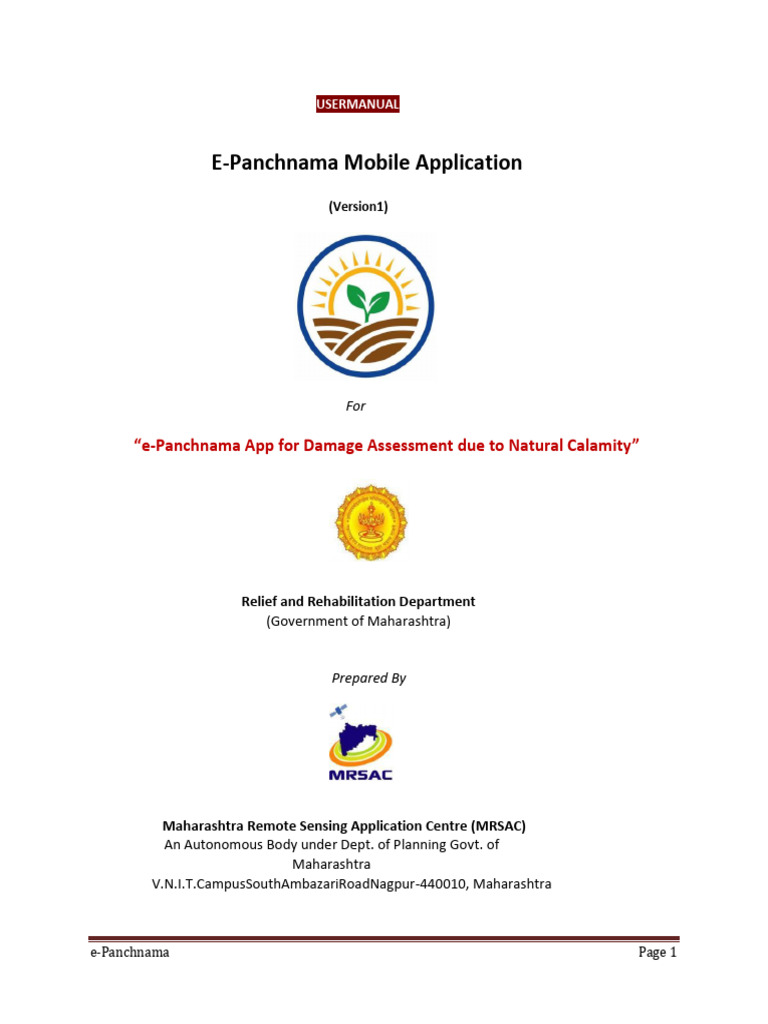 E-Panchnama User Mannual Updated | PDF | Mobile App | Information ...