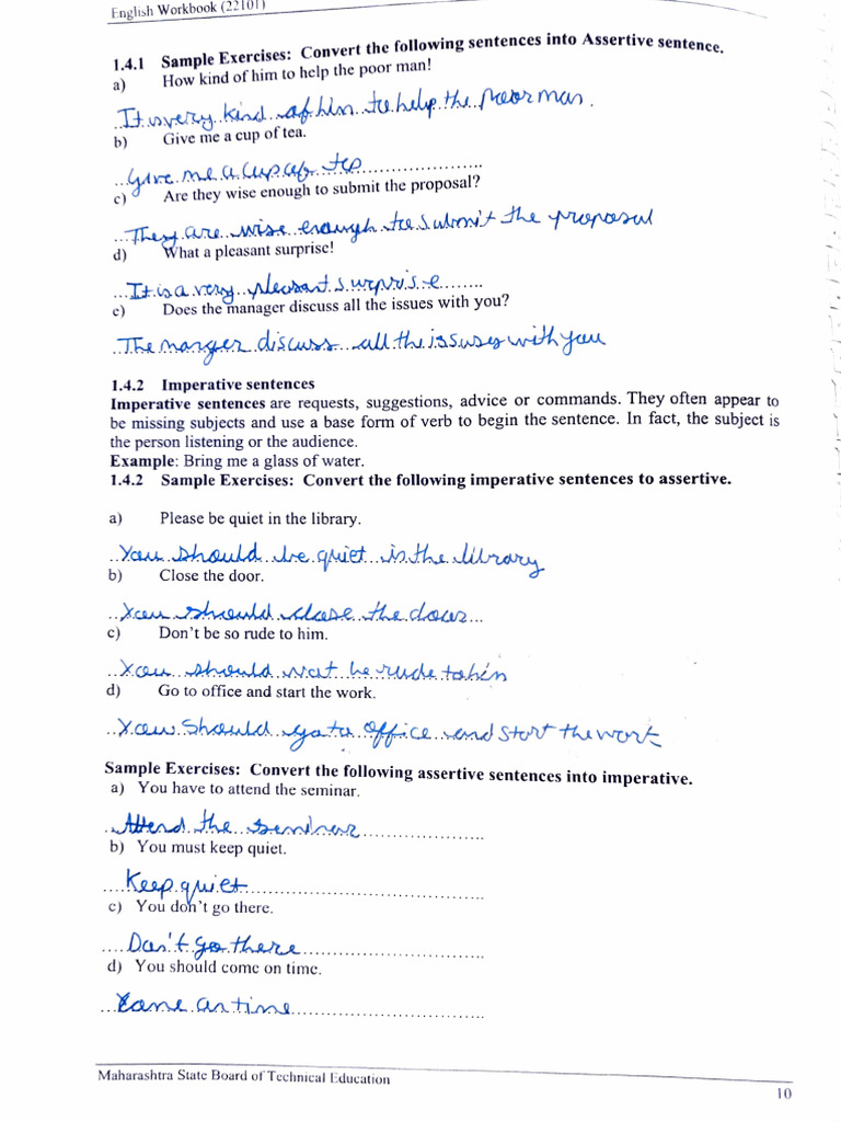 1.4 Types of Sentences | PDF | Teaching Methods & Materials