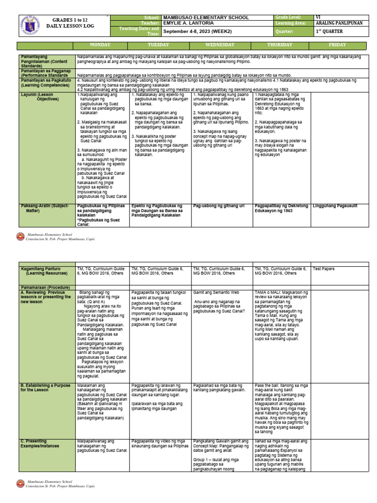 Q1 - Ap 6 - Week2-Dll | PDF