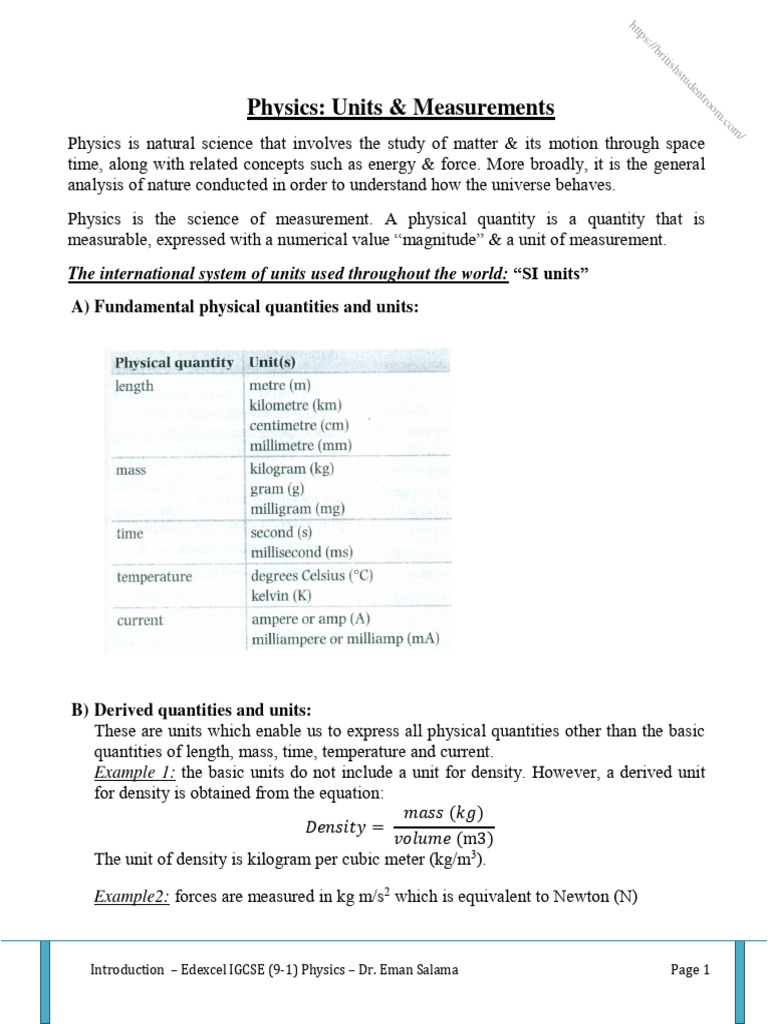 Unit 1 Introduction + Forces & Motion | PDF